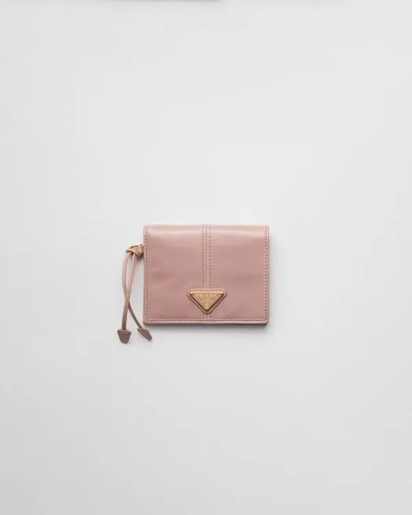 Prada Small Leather Wallet - Rosy Blush