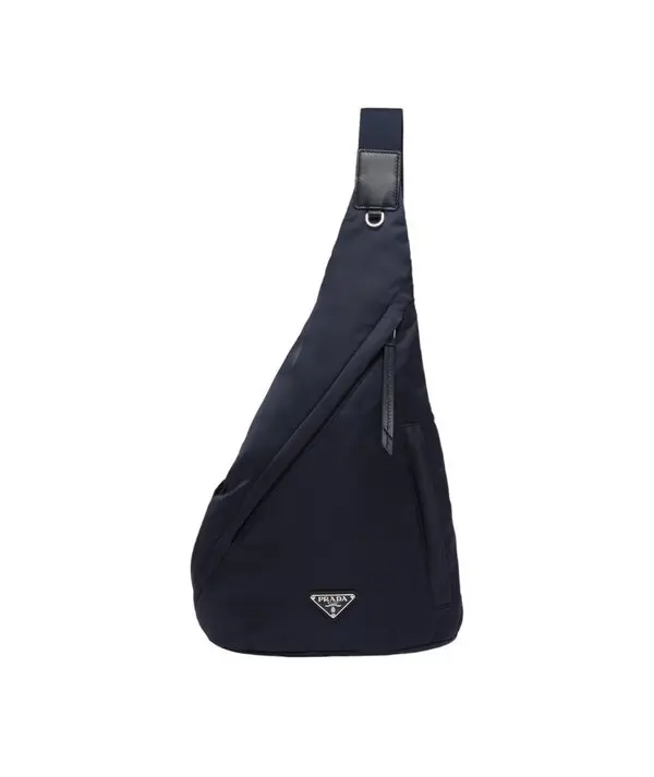 Prada Re-nylon And Leather Backpack - Navy