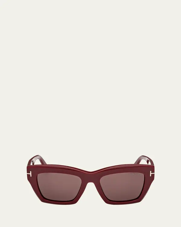 TOM FORD Luna Butterfly Sunglasses - Redo/brn