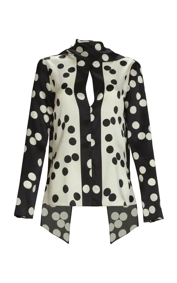 Silvia Tcherassi Gaby Stretch-silk Top - Print