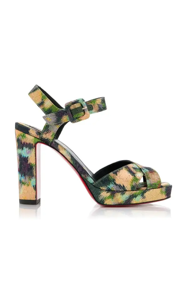 CHRISTIAN LOUBOUTIN Cora 100 Lurex Jupiter Sandals