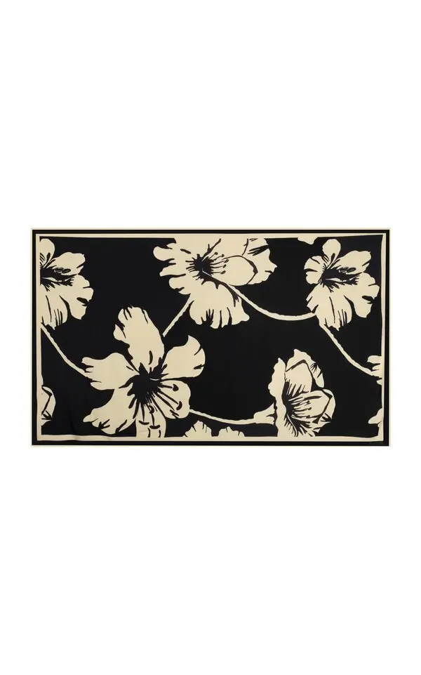 Johanna Ortiz Delicate Astromelia Silk-blend Shawl Os - Black