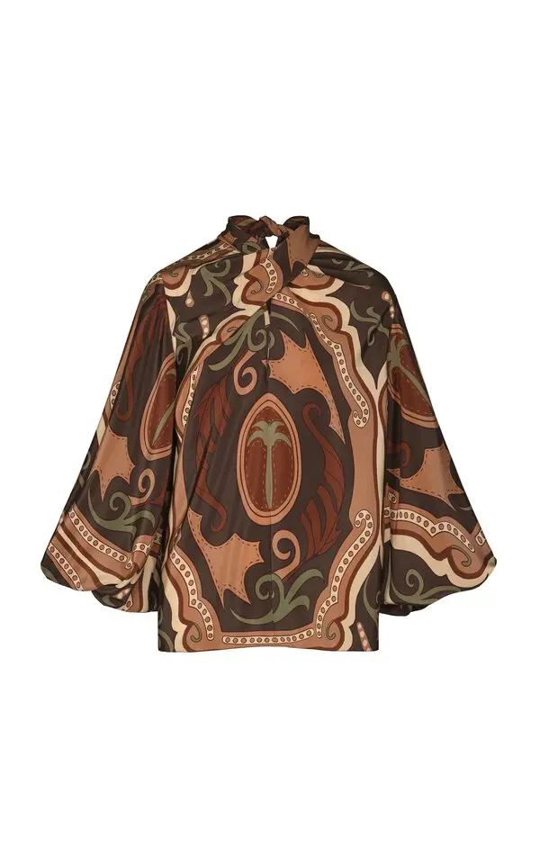 Johanna Ortiz Intricate Islands Silk Top - Multi