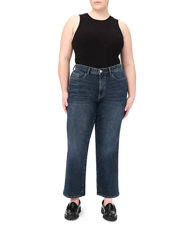 Warp + Weft Plus High Rise Straight Jean - Far Far Away