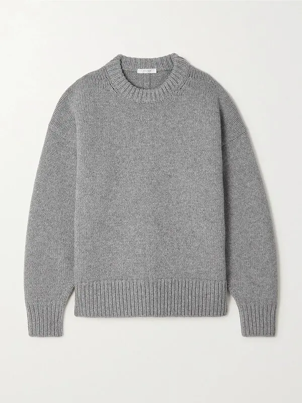 THE ROW Essentials Ophelia Oversized Wool And Cashmere-blend Sweater - Gray