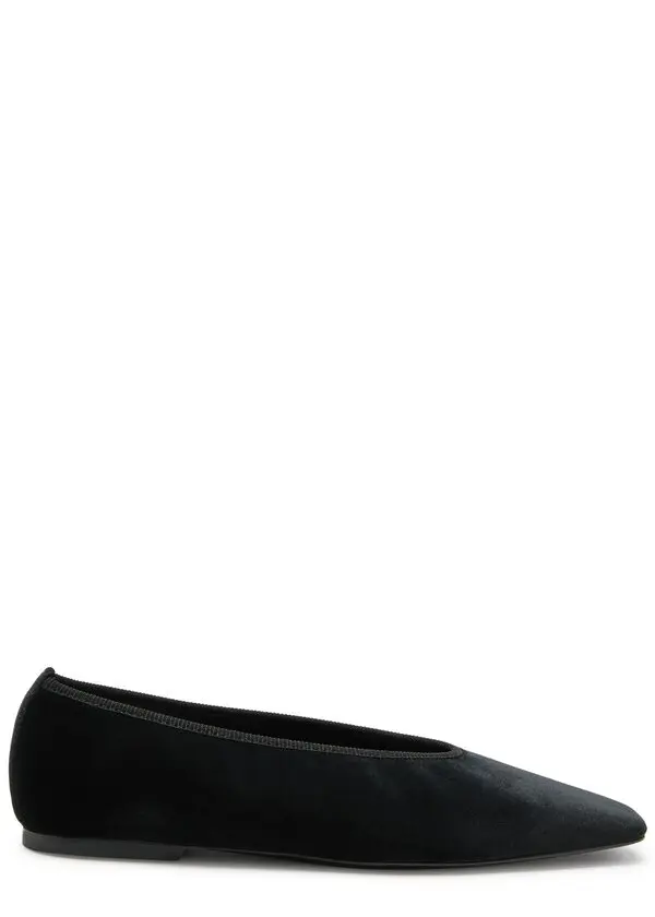 TOTÊME Velvet Flats - Black