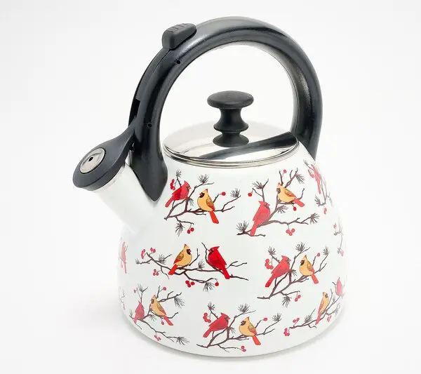 TEMP-TATIONS As Is Seasonal 2.6qt Enamel On Steelteakettle