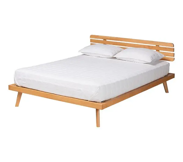 BAXTON STUDIO Joaquin Rustic Brown Wood Queen P Latform Bed