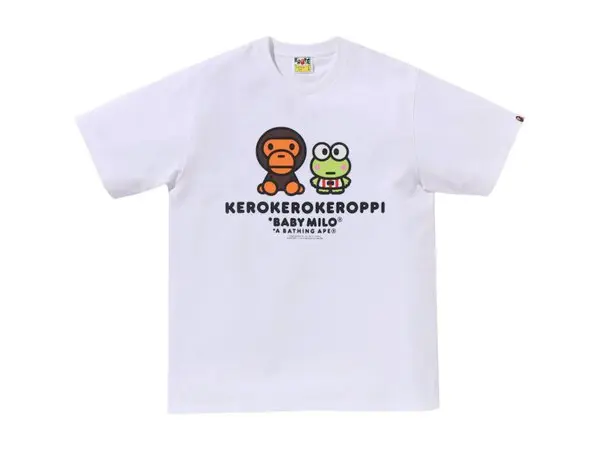 BAPE X Kerokerokeroppi Baby Milo Tee Shirt - White