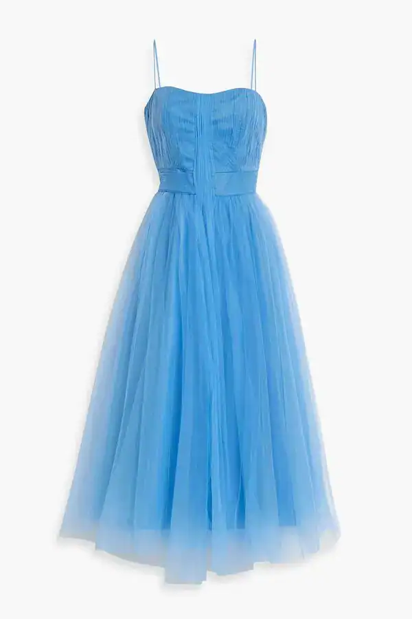 white christmas dresses Zac Posen Metallic Pleated Mini Dress main image 0