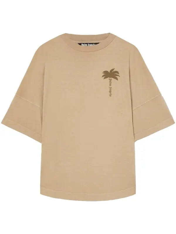 Palm Angels Palms Over T-shirt - Neutrals