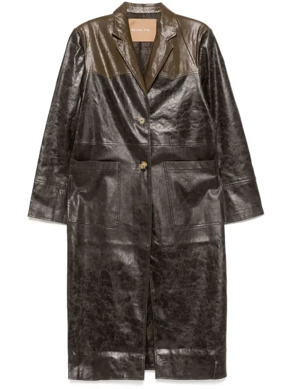 REJINA PYO Atlas Single-breasted Coat - Brown
