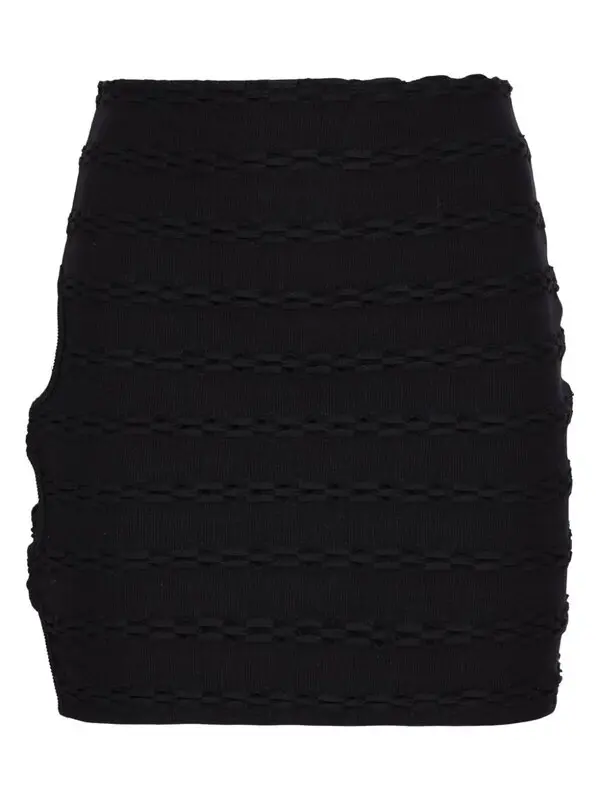 AMIR SLAMA Cut-out Mini Skirt - Black
