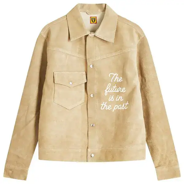 Human Made Suede Leather Jacket - Beige | Editorialist