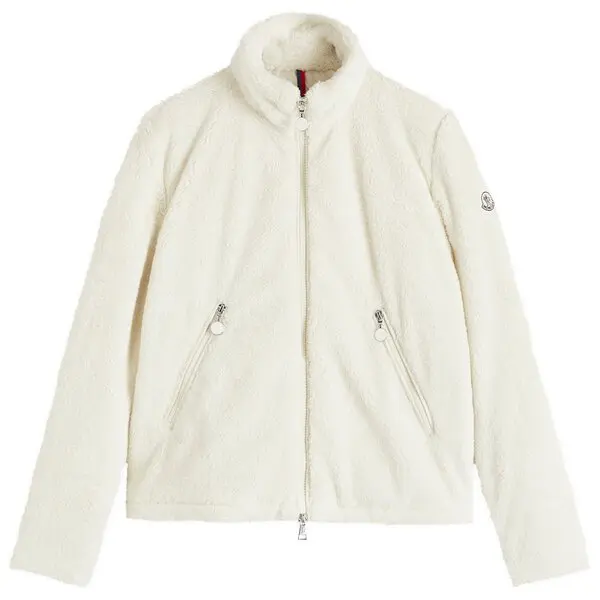Moncler Polignac Light Fluffy Zip Jacket - Beige
