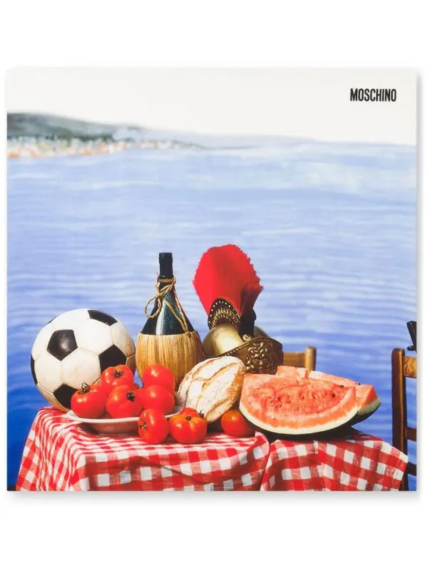 Moschino Table-print Scarf
