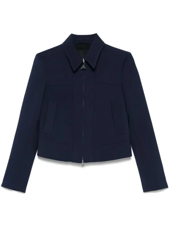 Patrizia Pepe Cropped Jacket - Blue