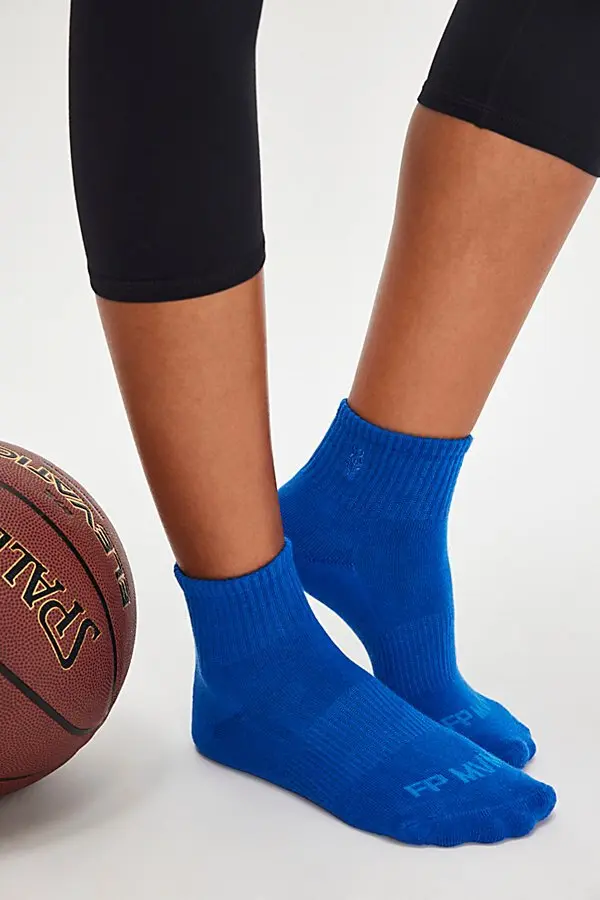 Free People Old Faithful Solid Ankle Socks - Cobalt