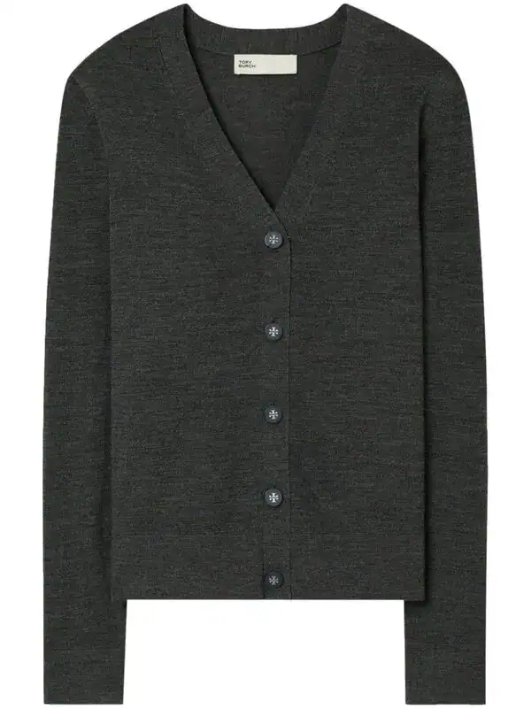 Tory Burch Simone Cardigan Grey 43% Off Editorialist - Main Image