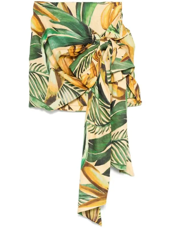 Farm Rio Bananart Mini Skirt