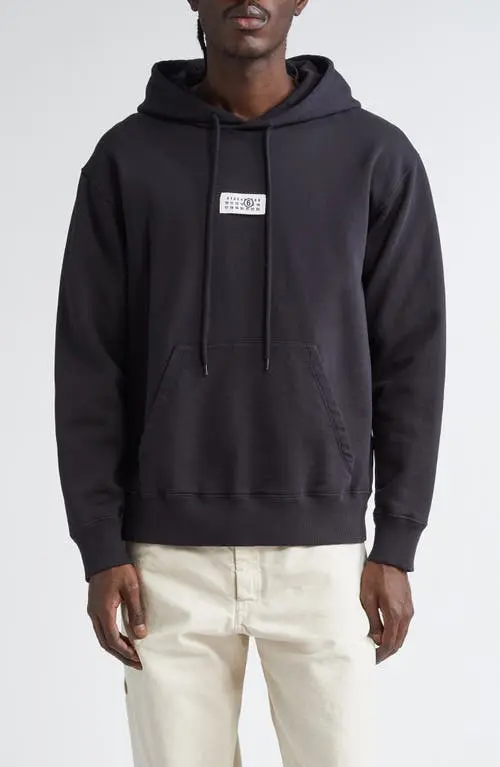 MAISON MARGIELA Numeric Logo Patch Hoodie - Washed Black
