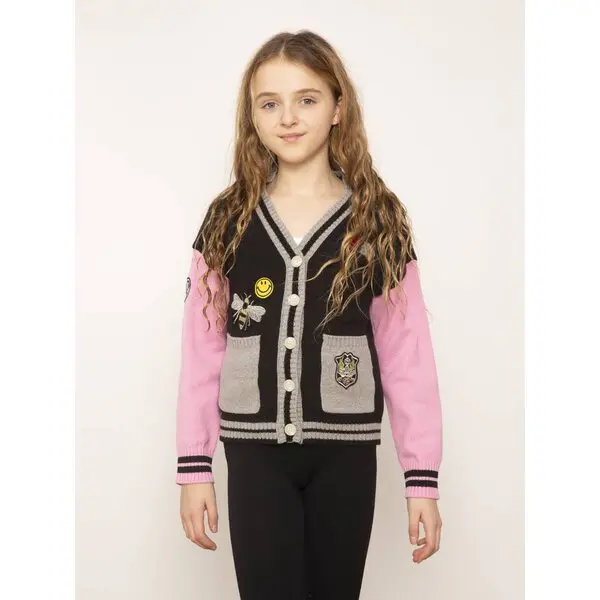 Central Park West Iva Varsity Patch Cardigan