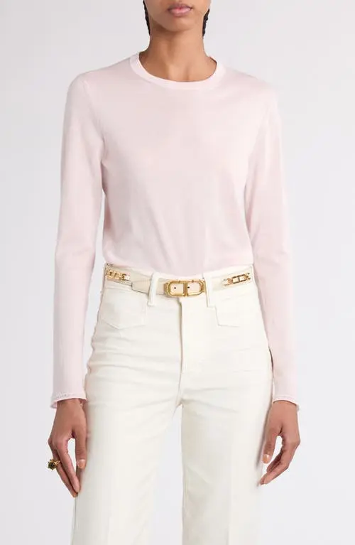 TOM FORD Fine Gauge Cashmere And Silk Crewneck Sweater - Dp649 Rose Petal