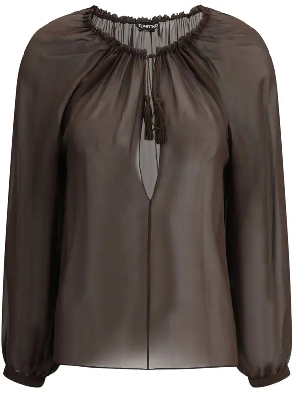 TOM FORD Long-sleeve Blouse - Brown