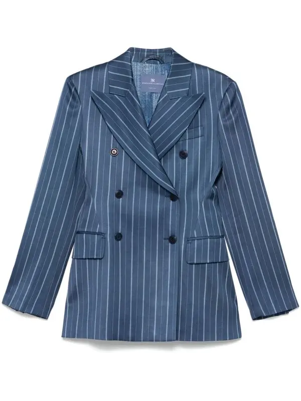 Ermanno Scervino Striped Double-breasted Blazer