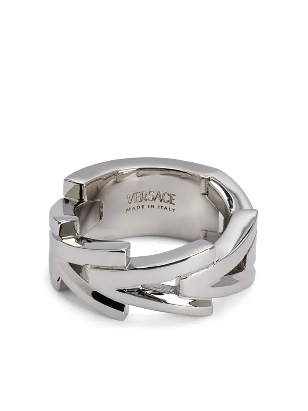 Versace V2025 Chain Ring - Silver