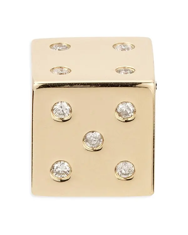 Adina Reyter 14k Yellow Diamond Dice Pendant