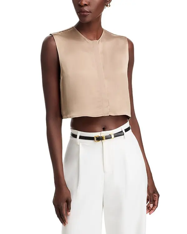 LESET Barb Crewneck Vest - Liquid Bronze