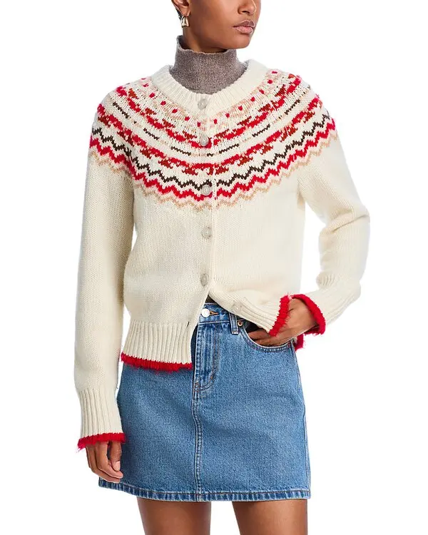 Guest In Residence Chalet Frayed Edge Cardigan