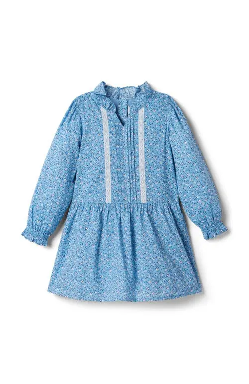 janie and jack blue dress Janie and Jack Rose Dress 5Y – Everbean Kids