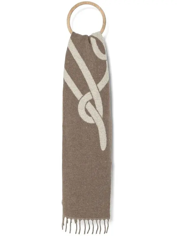 Karl Lagerfeld Logo-intarsia Scarf