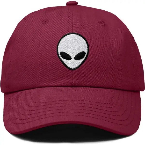 DALIX Alien Embroidered Cap - Maroon