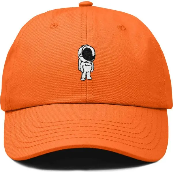 DALIX Astronaut Embroidered Cap - Orange