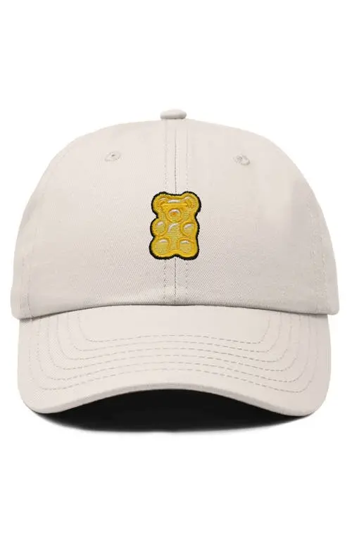 DALIX Gummy Embroidered Baseball Cap - Beige