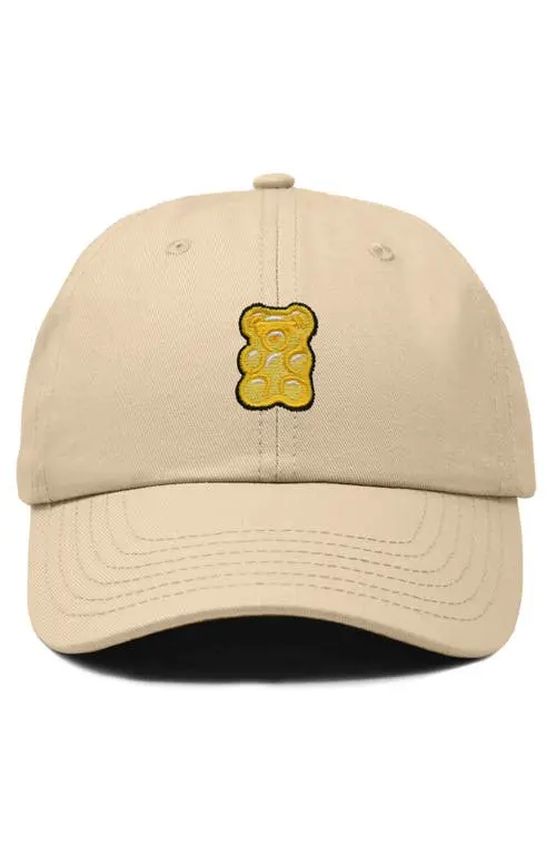 DALIX Gummy Embroidered Baseball Cap - Khaki