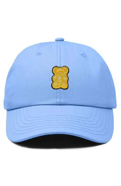 DALIX Gummy Embroidered Baseball Cap - Light Blue
