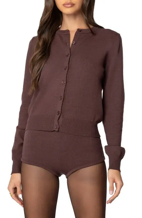 EDIKTED Ashlin Crewneck Cardigan