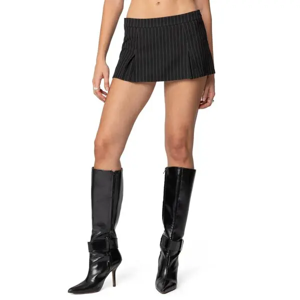 EDIKTED Karine Pinstripe Mini Skort