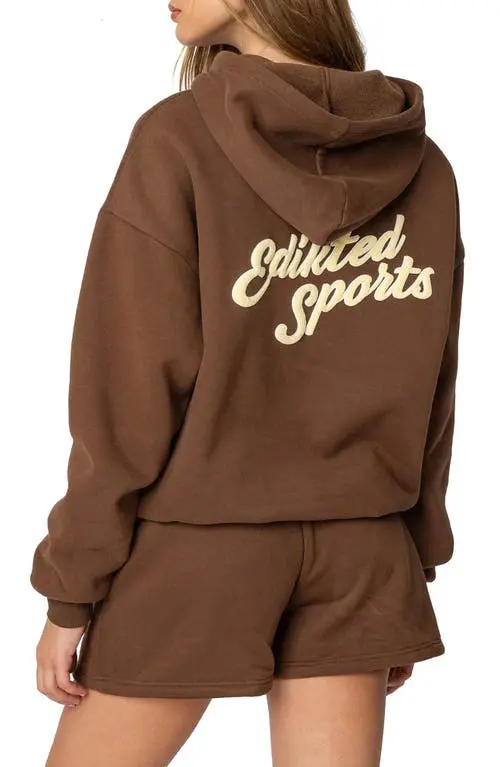 EDIKTED Relaxed Hoodie - Brown