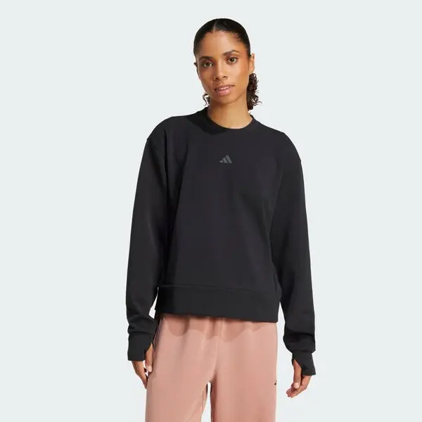 Adidas Designed-for-training Warm-up Crewneck Sweatshirt - Black