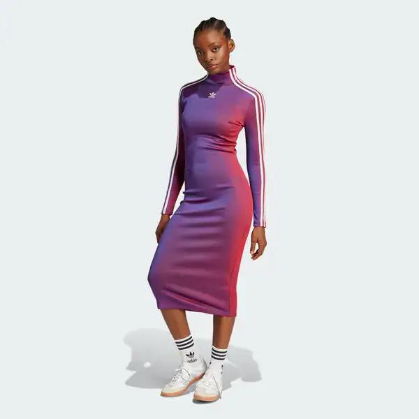 Adidas Rasant Rib Long Sleeve Dress In Multicolor - 29% Off | Editorialist