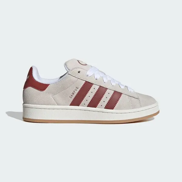 Adidas Campus 00s Shoes - Crystal White / Core White / Preloved Ruby
