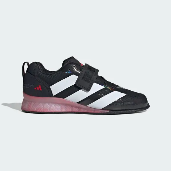 Adidas Adipower Weightlifting 3 Shoes - Core Black / Cloud White / Pure Ruby
