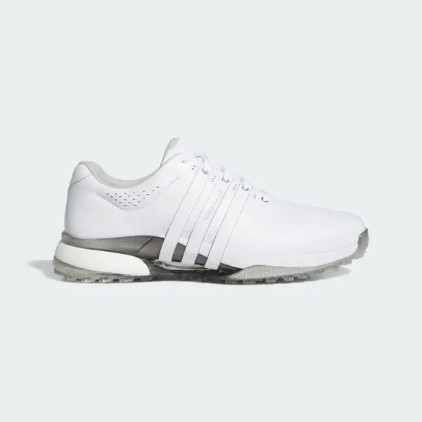 Adidas Tour360 25 Spikeless Golf Shoes - Cloud White / Cloud White / Silver Metallic