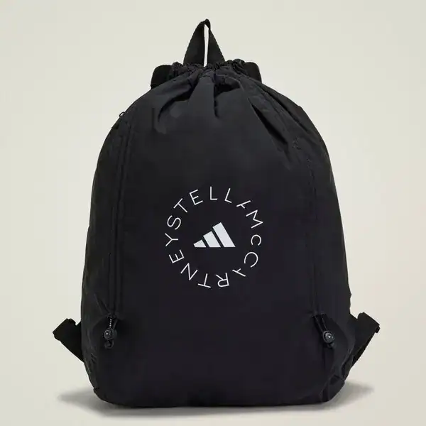 Adidas By Stella Mccartney Gym Sack Black White Editorialist