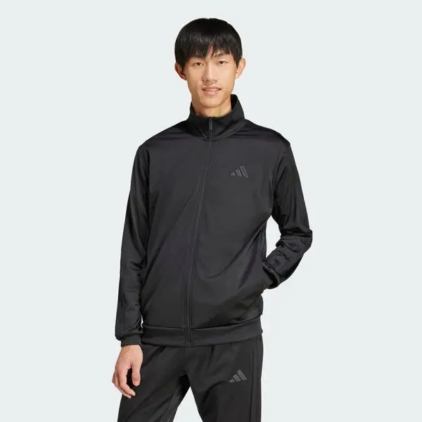 Adidas 3-stripes Tricot Track Jacket - Black / Black